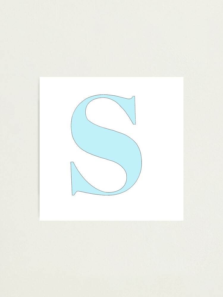 Lámina fotográfica «La letra S (azul pastel)» de drawingbystephx ...