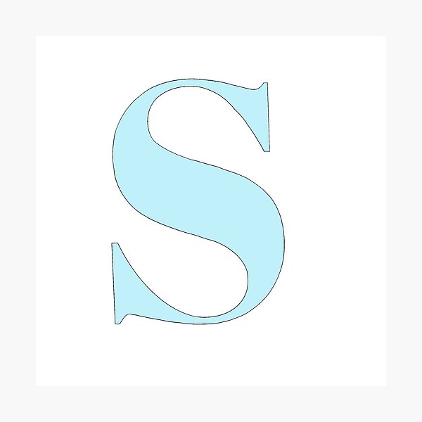 Lámina fotográfica «La letra S (azul pastel)» de drawingbystephx ...