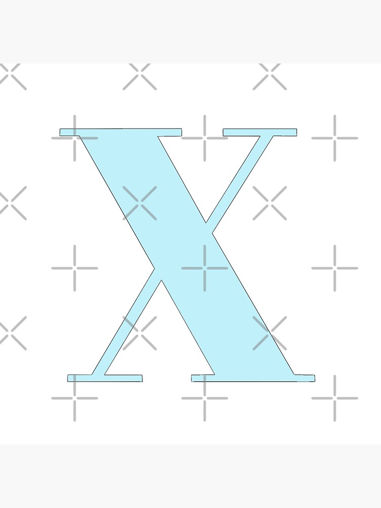 Pegatina «La letra X (azul pastel)» de drawingbystephx | Redbubble