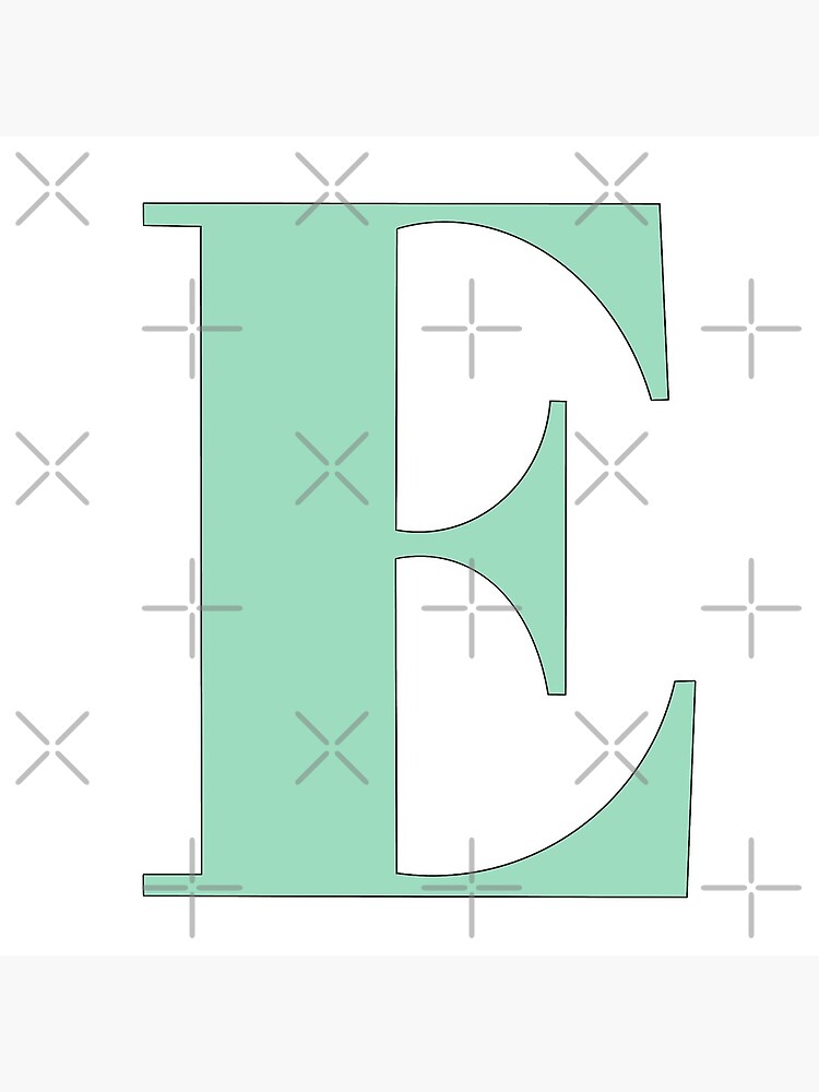 "The letter E (Mint Green)" Art Print for Sale by drawingbystephx ...