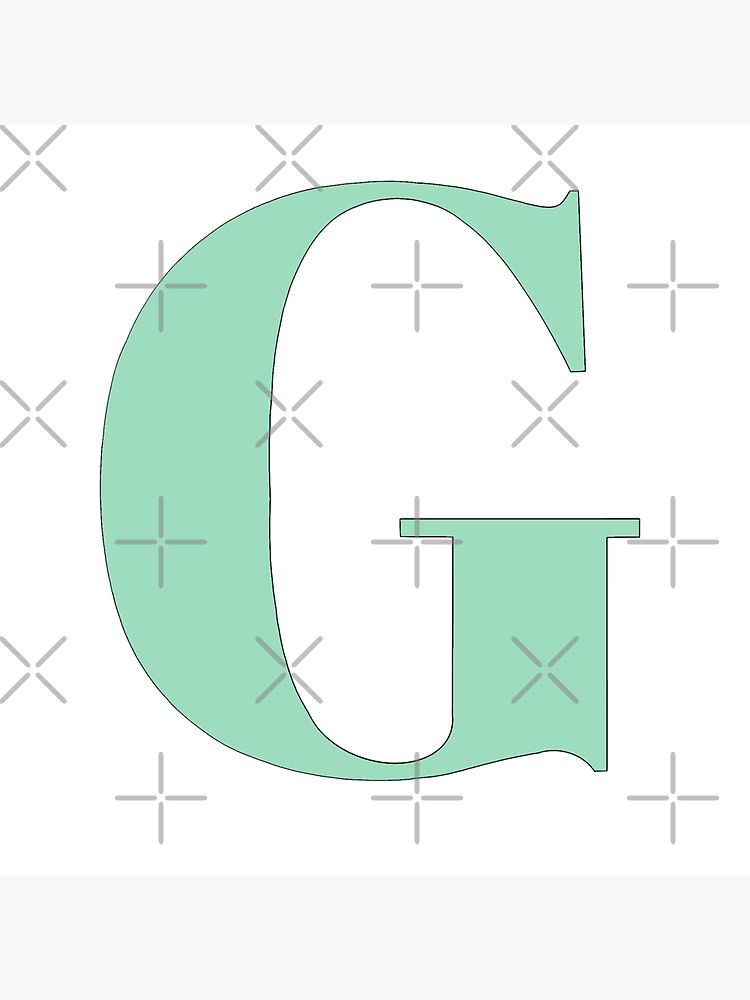 "The letter G (Mint Green)" Sticker for Sale by drawingbystephx | Redbubble
