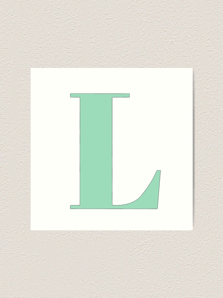 Lámina artística «La letra L (verde menta)» de drawingbystephx | Redbubble