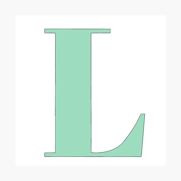 "The letter L (Mint Green)" Photographic Print for Sale by ...