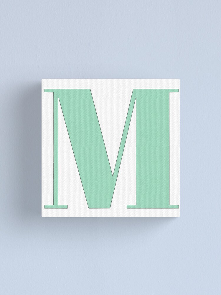 "The letter M (Mint Green)" Canvas Print for Sale by drawingbystephx ...
