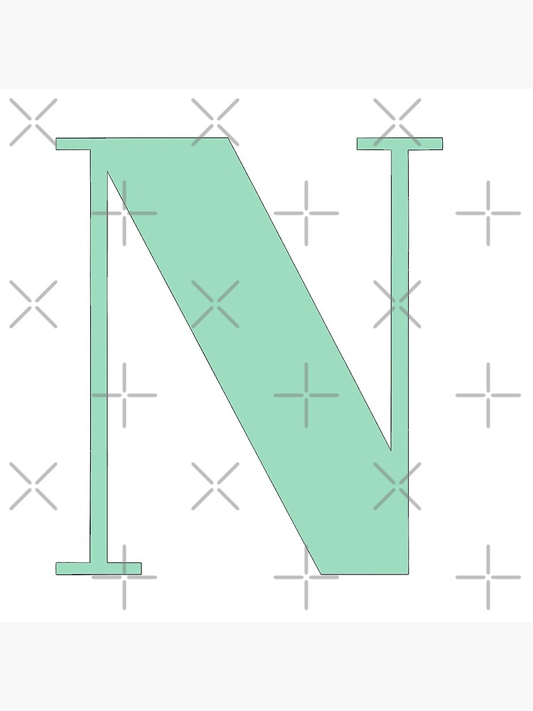 Lámina artística «La letra N (verde menta)» de drawingbystephx | Redbubble