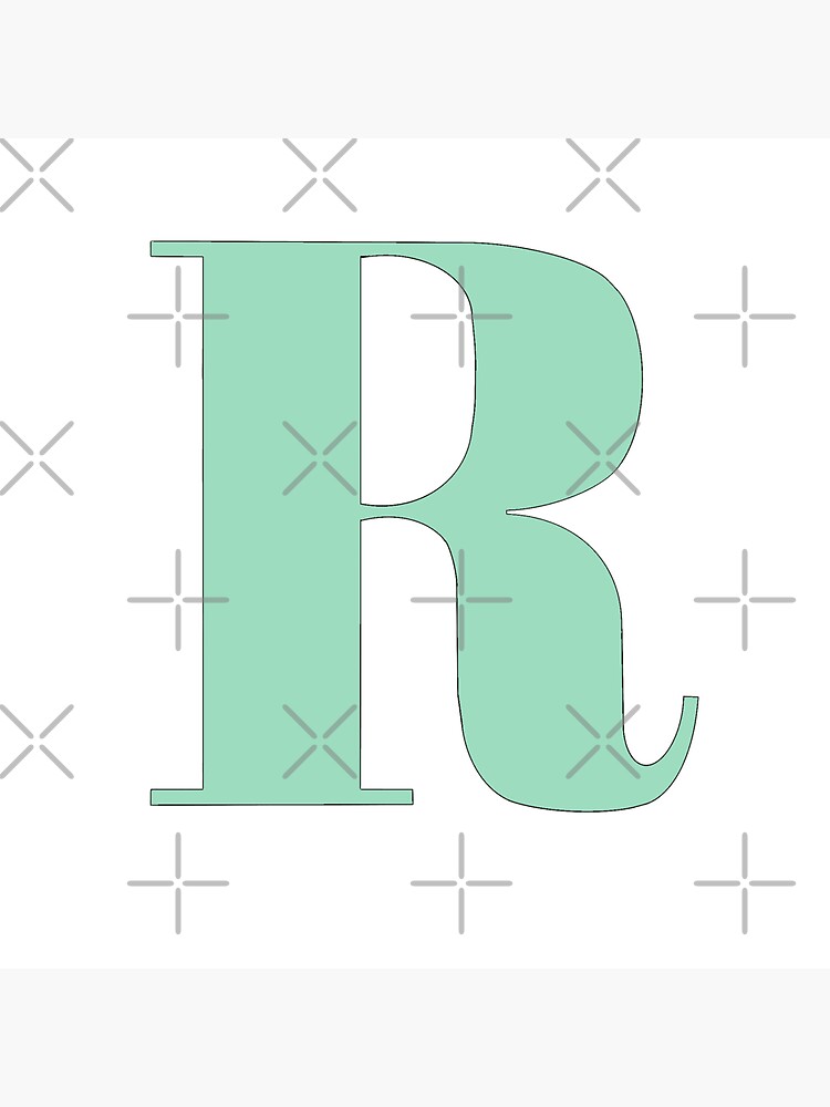 "The letter R (Mint Green)" Sticker for Sale by drawingbystephx | Redbubble