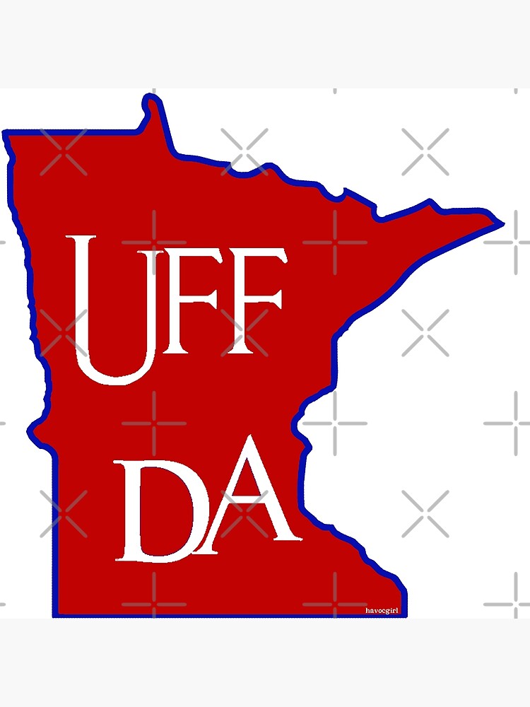 Póster «Uff Da! Mapa de Minnesota para noruegos» de Havocgirl | Redbubble