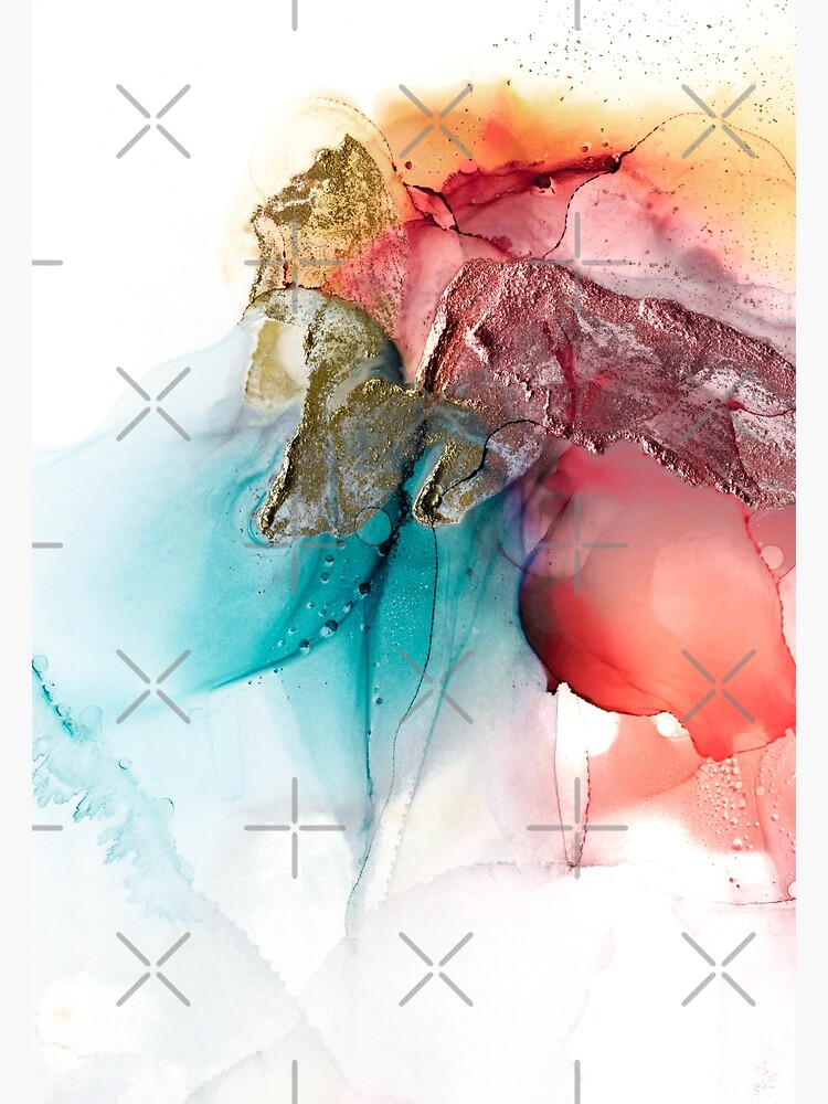 Abstract Dragons, Alcohol Ink Painting Premium Matte Vertical Poster ...