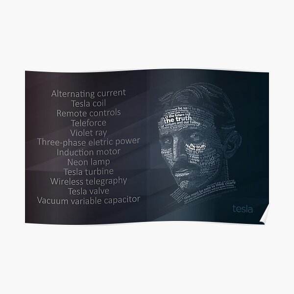 "Nikola Tesla Word Art Ambigram" Poster for Sale by Sedgyfergo | Redbubble