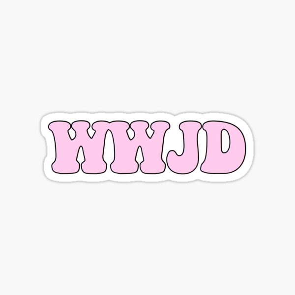 "WWJD - Pink " Sticker for Sale by Kliethermes28 | Redbubble