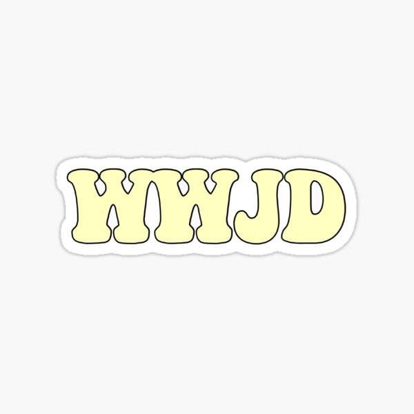 "WWJD - Yellow " Sticker for Sale by Kliethermes28 | Redbubble