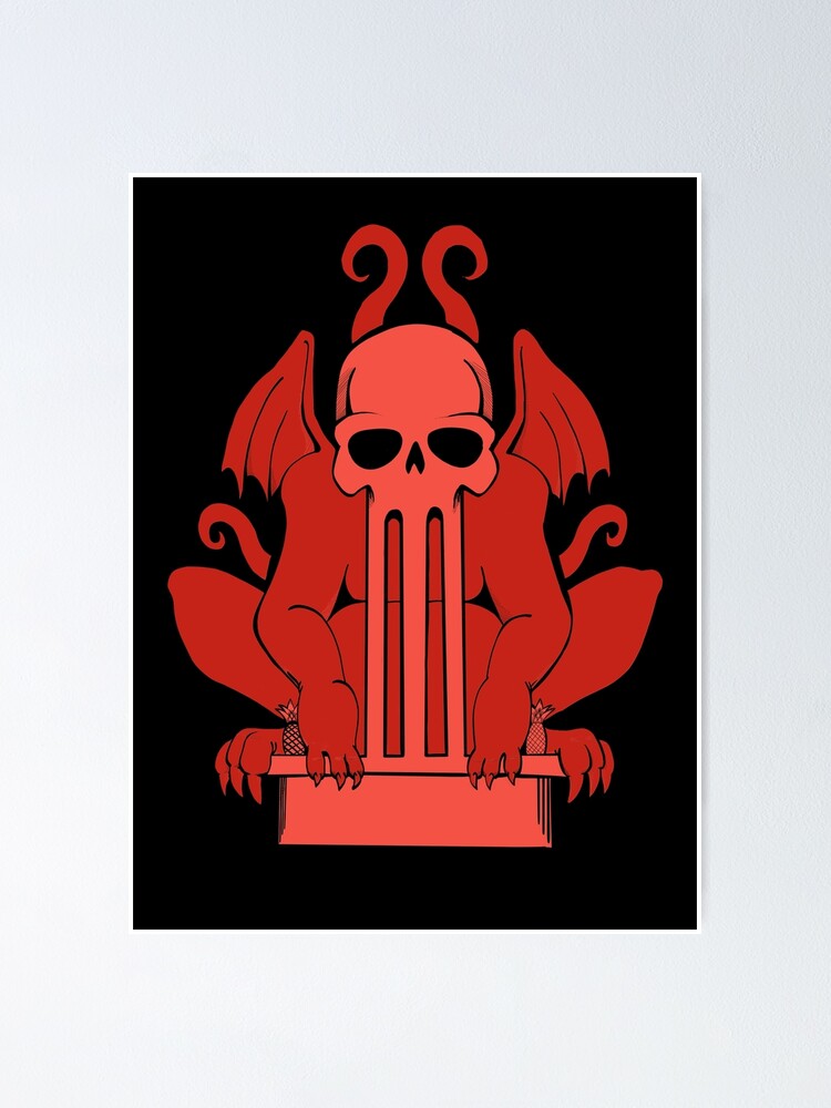 "Red Cthulhu" Poster for Sale by baron-cryder | Redbubble
