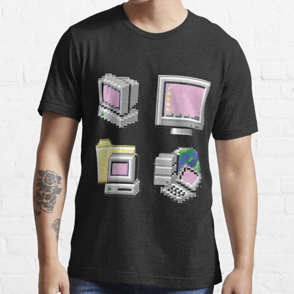 "Pink Windows 98 Desktop Icons Set" T-shirt for Sale by eliza-beth ...