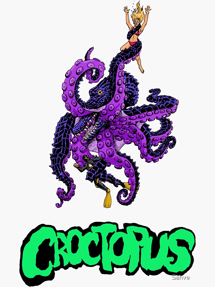 "Behold! croctopus!" Sticker for Sale by Sahve | Redbubble