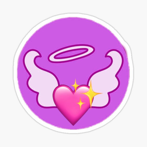 "Heart angel logo" Sticker by cinlali | Redbubble