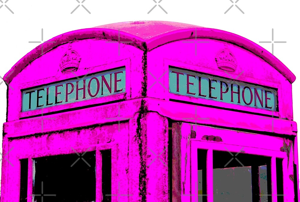 "Pink Phone Box" by Jane Braat | Redbubble