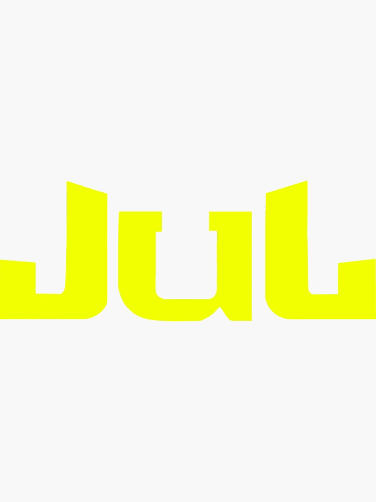 "JUL yellow logo" Sticker by Douxetpiquant | Redbubble