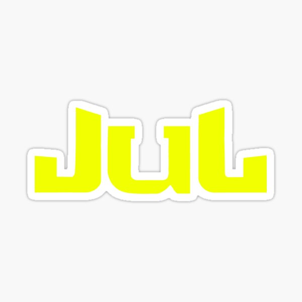 "JUL yellow logo" Sticker by Douxetpiquant | Redbubble