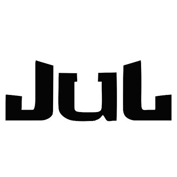 Sticker avec l'œuvre « JUL logo noir » de l'artiste Douxetpiquant ...