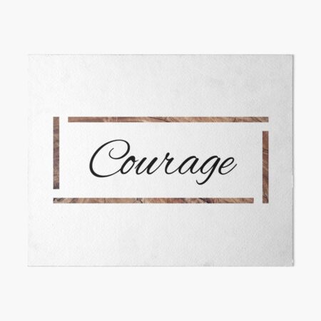 "Cursive Courage Word Design" Art Board Print for Sale by DeepSeaDesign ...