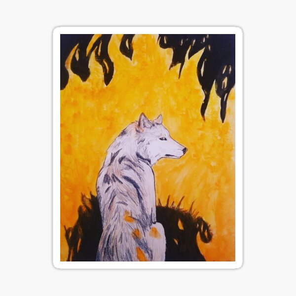 "Ember Wolf" Sticker for Sale by alyxm | Redbubble