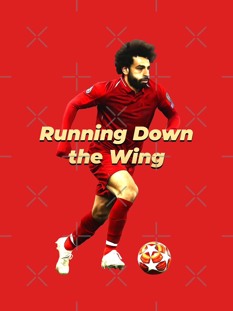 "Mo Salah Running Down the Wing" T-shirt for Sale by gegdesign ...