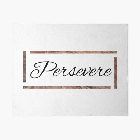 "Cursive Persevere Word Design" Art Board Print for Sale by ...