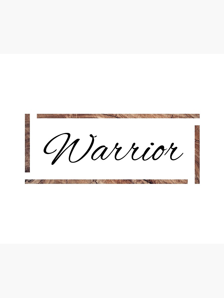 "Cursive Warrior Word Design" Poster for Sale by DeepSeaDesign | Redbubble