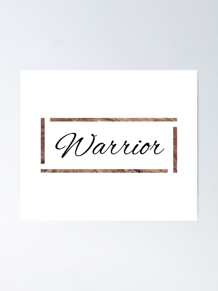 "Cursive Warrior Word Design" Poster for Sale by DeepSeaDesign | Redbubble