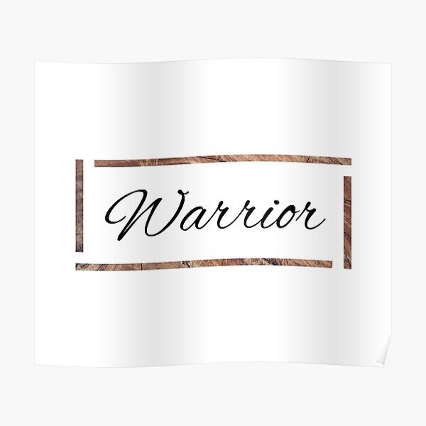 "Cursive Warrior Word Design" Poster for Sale by DeepSeaDesign | Redbubble