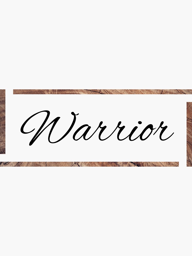 "Cursive Warrior Word Design" Sticker for Sale by DeepSeaDesign | Redbubble