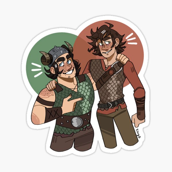 "Snotlout & Hiccup" Sticker by Callmecornflake | Redbubble