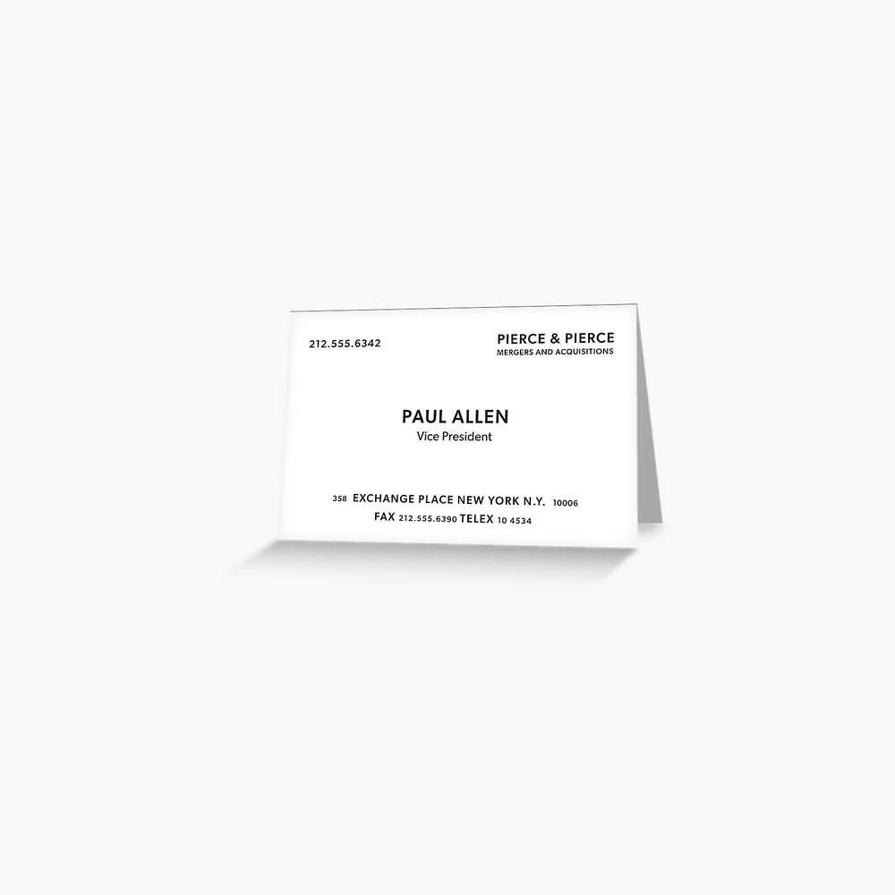"Paul Allen Business Card" Greeting Card for Sale by mattthewperry ...