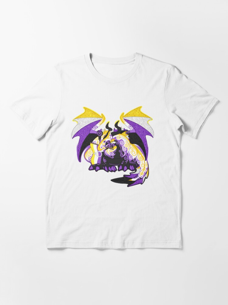 "Non-binary pride dragon" T-shirt for Sale by Markaleb | Redbubble | pride t-shirts - non binary ...