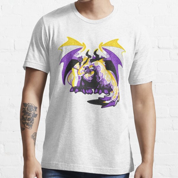 "Non-binary pride dragon" T-shirt for Sale by Markaleb | Redbubble | pride t-shirts - non binary ...