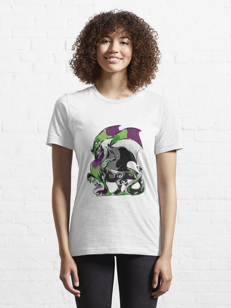"Aro Ace Pride Dragon" T-shirt for Sale by Markaleb | Redbubble | aro t ...