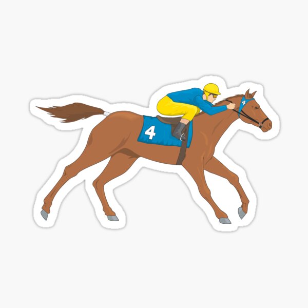 "Race Horse" Sticker for Sale by Judge-Hatchet | Redbubble