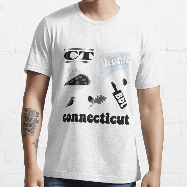 "Black Watercolor Connecticut US State Sticker Pack" T-shirt for Sale ...