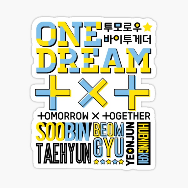 "Tomorrow By Together TXT Font Collage" Sticker for Sale by ...