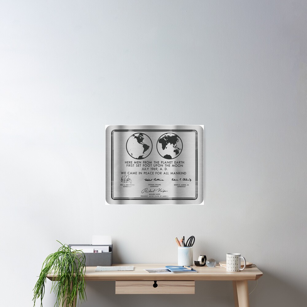 "NASA Apollo 11 Lunar Plaque" Sticker for Sale by kuroderuta | Redbubble