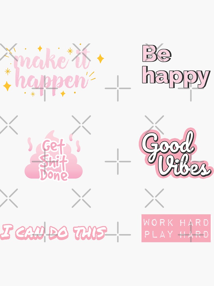 "Pink Motivational Hydro Flask" Sticker for Sale by lucypooki | Redbubble