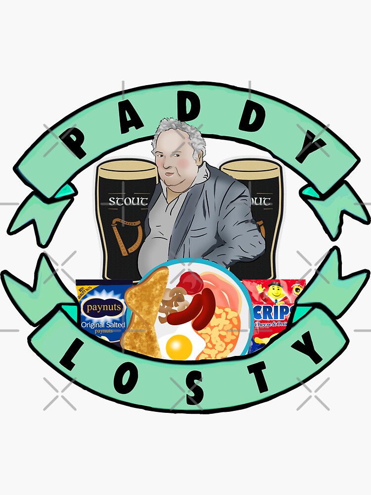 "Paddy Losty: The Pintman " Sticker for Sale by Barnyardy | Redbubble