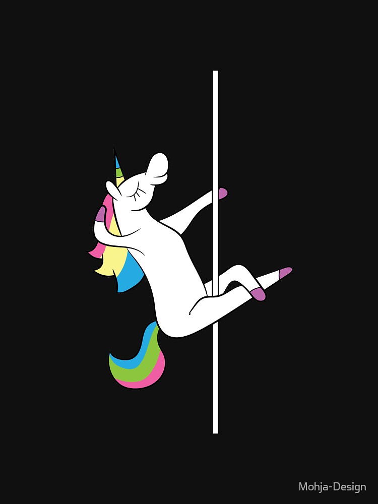 "Pole Dance - unicorn dancing on the pole" T-shirt for Sale by Mohja ...