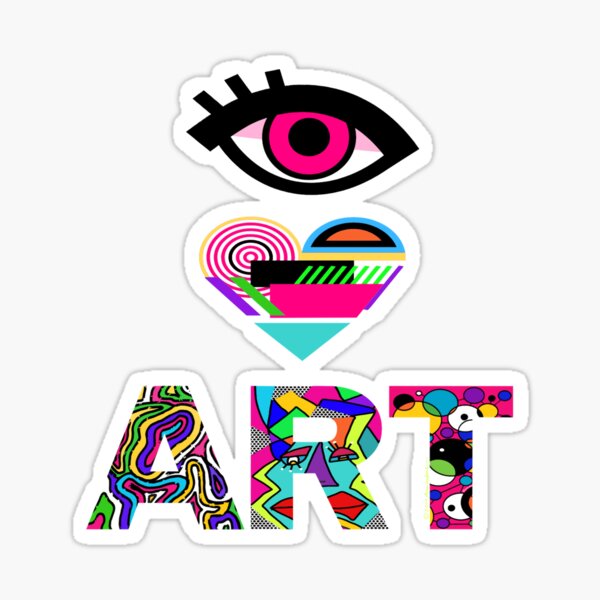 "EYE LOVE ART by Annika Jones for CanvasU" Sticker for Sale by CanvasU ...