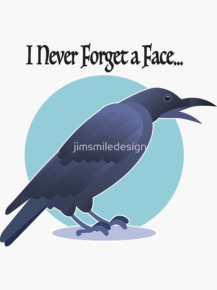 "The Crow Remembers" Sticker by jimsmiledesign | Redbubble