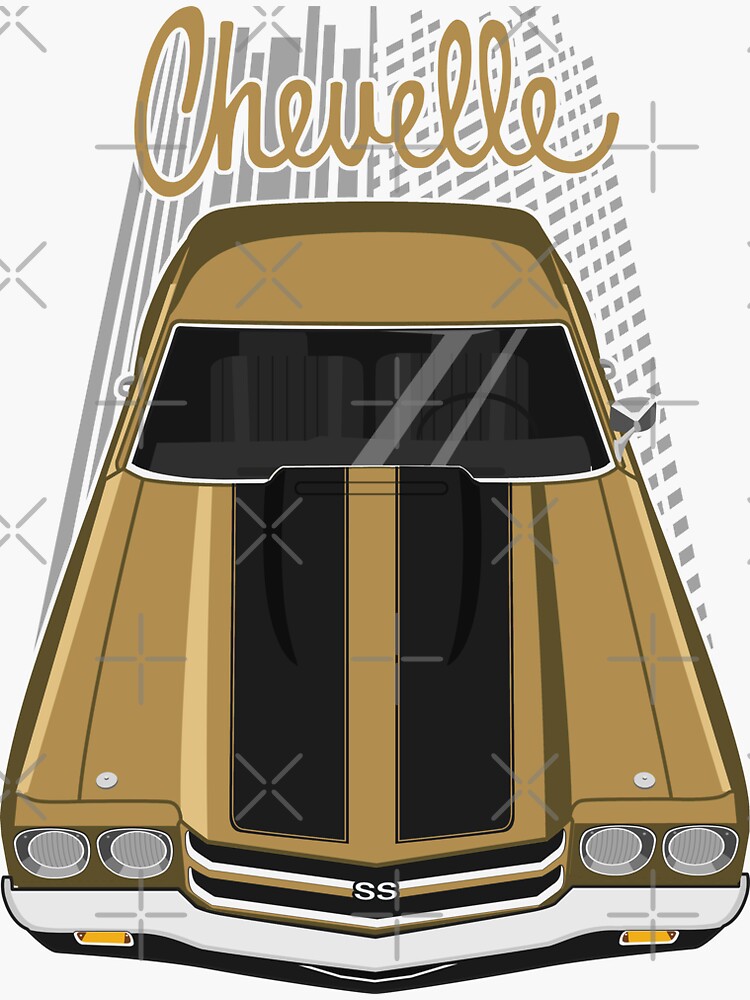 "Chevrolet Chevelle SS 1970 - gold" Sticker for Sale by V8social ...