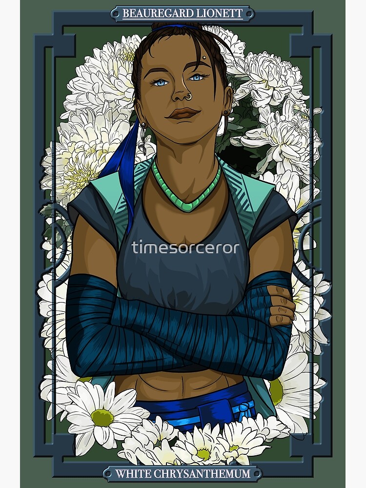 "Beauregard Lionett :: White Chrysanthemum" Art Print by timesorceror ...