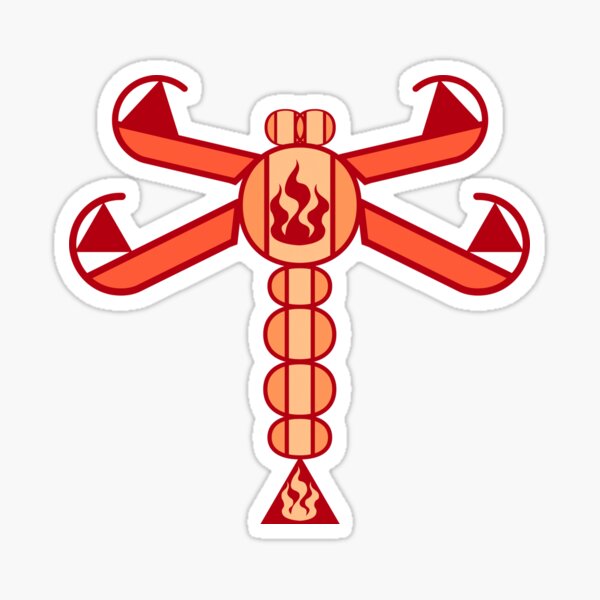 "Fire Alchemy Symbols Dragonfly Design" Sticker for Sale by ...
