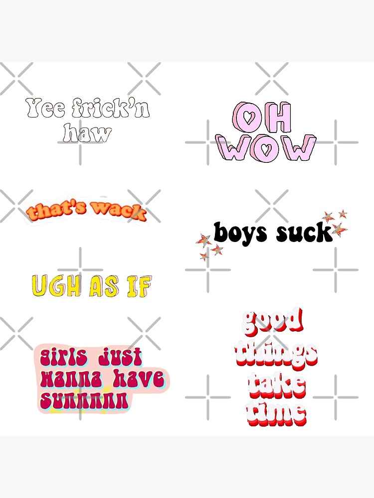 "Trendy VSCO Quotes Sticker Pack" Poster by shannondunnx | Redbubble