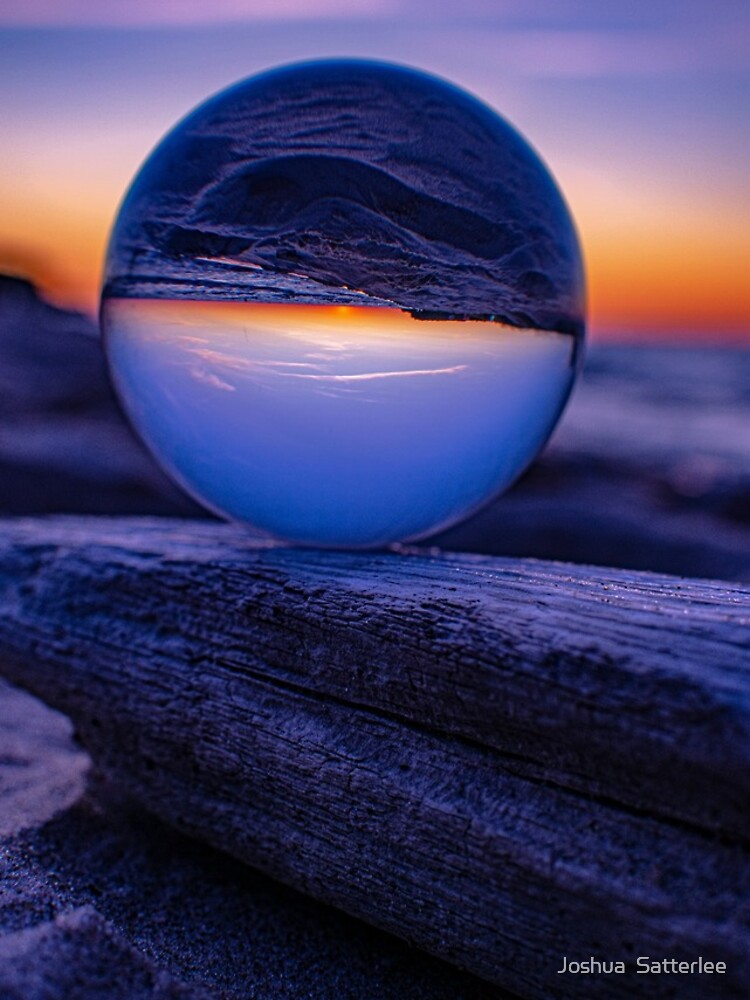 "BLUE AND RED GLASS BALL SUNSET ON LAKE MICHIGAN" iPhone Case for Sale ...